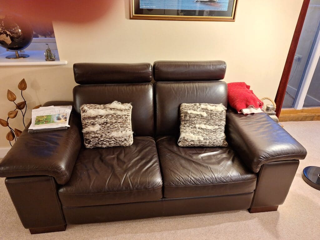 2 x dark brown leather sofas – Sofalistic | The Sofa Marketplace, buy and sell preloved sofas ...