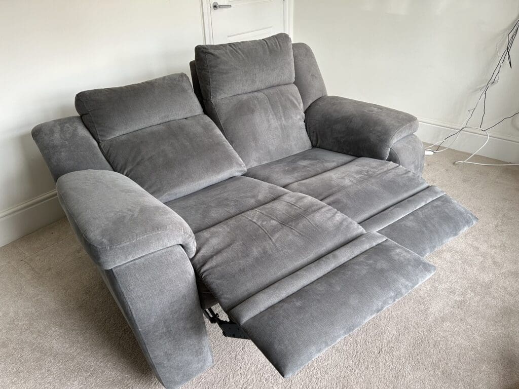 Fabulous Two seater grey electric reclining sofa from DFS – Sofalistic | The Sofa Marketplace ...