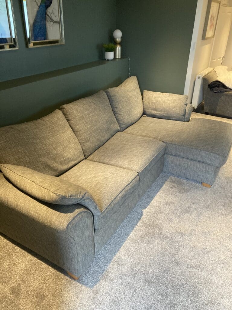 Next Grey 3 seat sofa (with pull out bed and ottoman type storage ...
