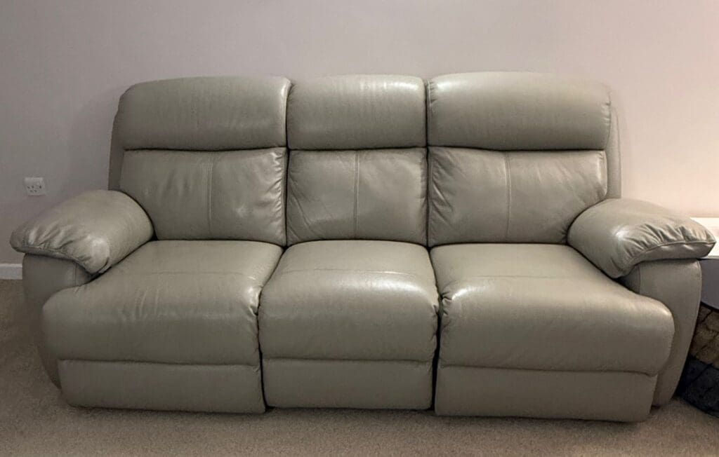 Sofology 3 Seater Leather Sofa Beige – Sofalistic | The Sofa Marketplace, buy and sell preloved ...