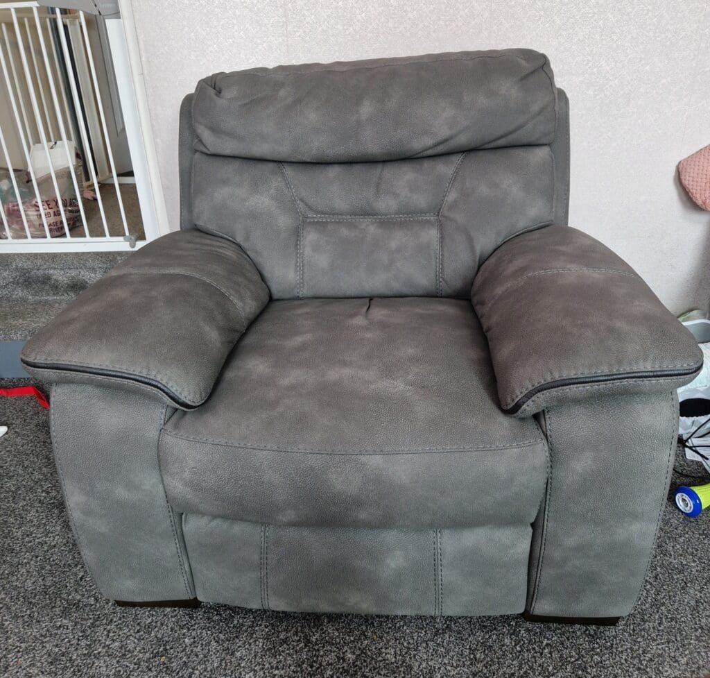 DFS Foster arm chair smoke in colour – Sofalistic | The Sofa ...