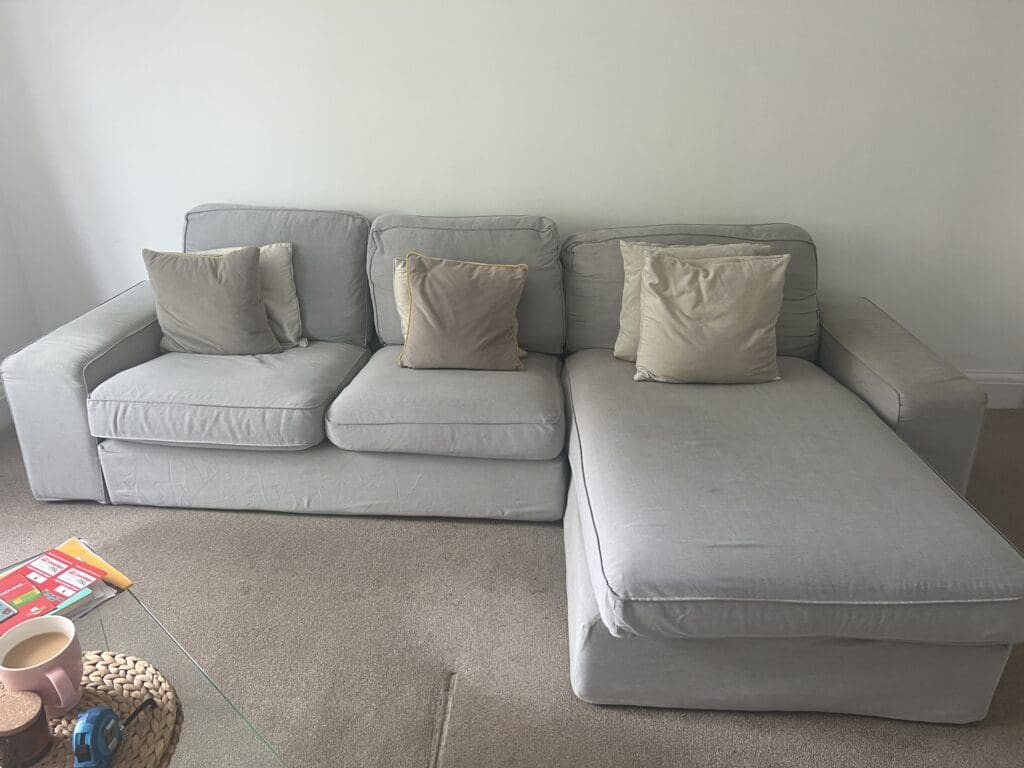 IKEA Grey 3 Seater Sofa with detachable Chaise Longue – Sofalistic | The Sofa Marketplace, buy ...
