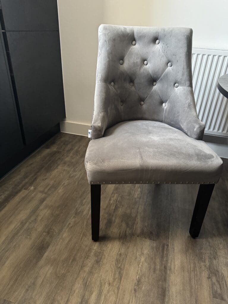 Scott Velvet Dining Chairs – Ergonomic Scoop Knockerback and Solid Wood ...