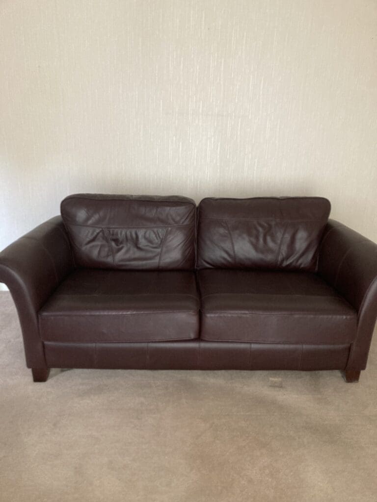 Quick sale needed. Bargain price. Brown leather large 2 seater sofa – Sofalistic | The Sofa ...