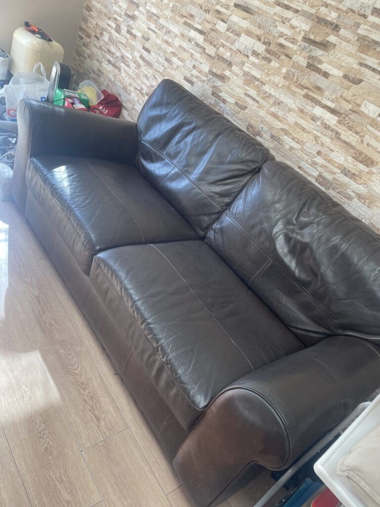 Brown Faux Leather Sofa – Sofalistic | The Sofa Marketplace, buy and sell preloved sofas nationwide