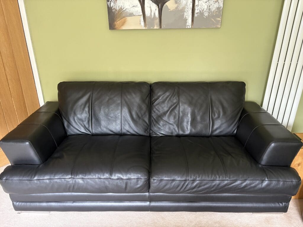 DFS Black Leather 3 Seater Sofa – Sofalistic | The Sofa Marketplace ...
