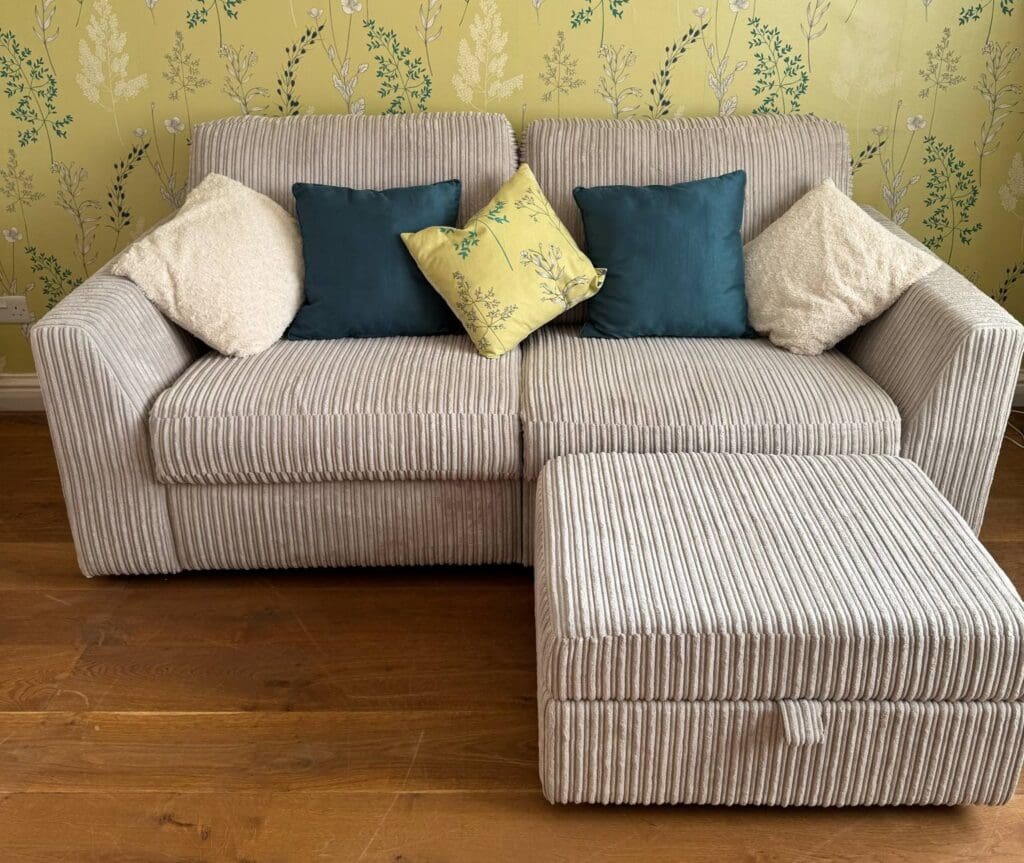 DFS Heydon 3 seater double power recliner sofa & footstool IMMACULATE ...