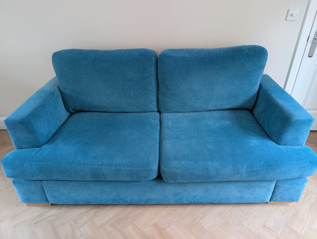 DFS Freya 3 Seater Deluxe Sofa bed in Teal – Sofalistic | The Sofa ...
