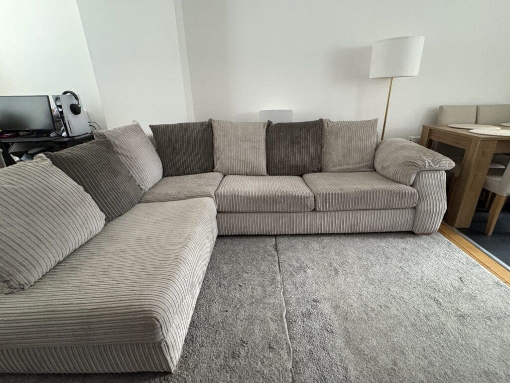 SCS Grey Corner Jumbo Cord Sofa – Sofalistic | The Sofa Marketplace ...