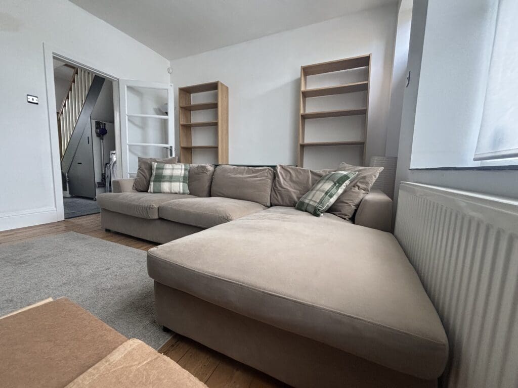 DFS oatmeal three seater L shape sofa – Sofalistic | The Sofa ...