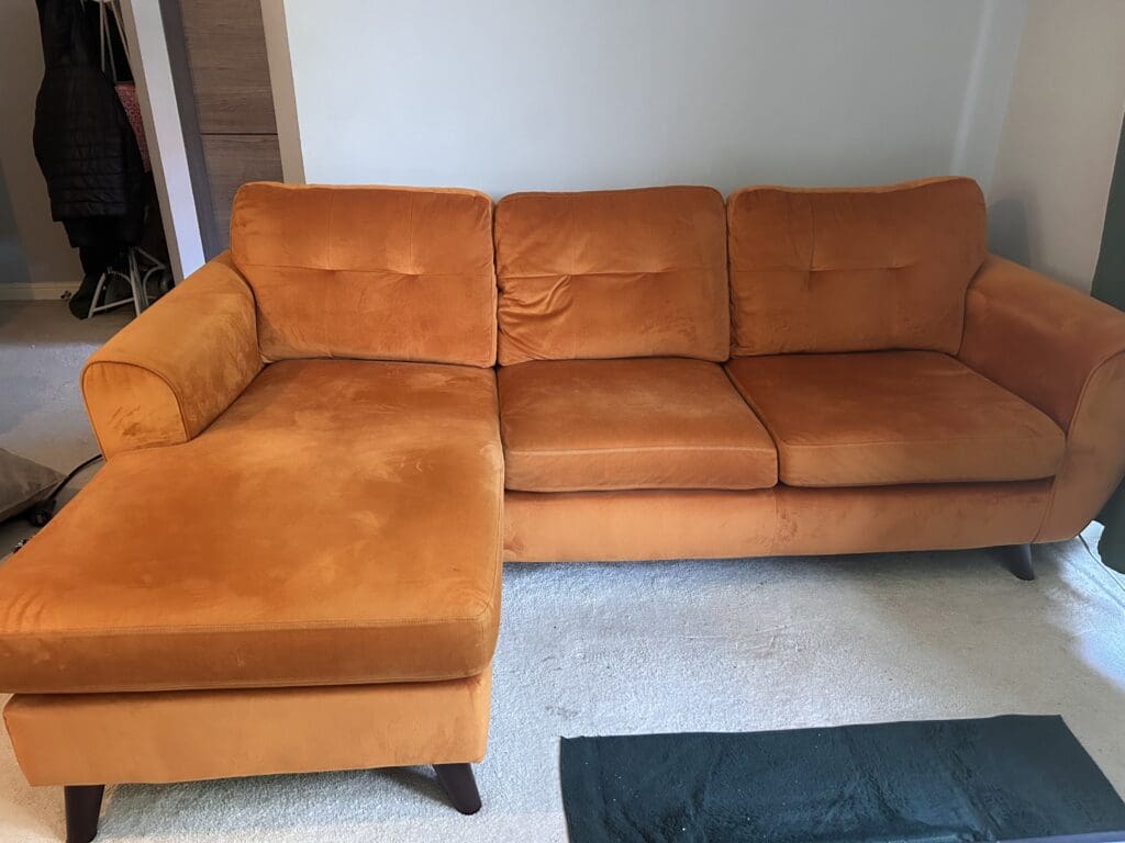 Modern Orange DFS Sofa – Sofalistic | The Sofa Marketplace, buy and sell preloved sofas nationwide