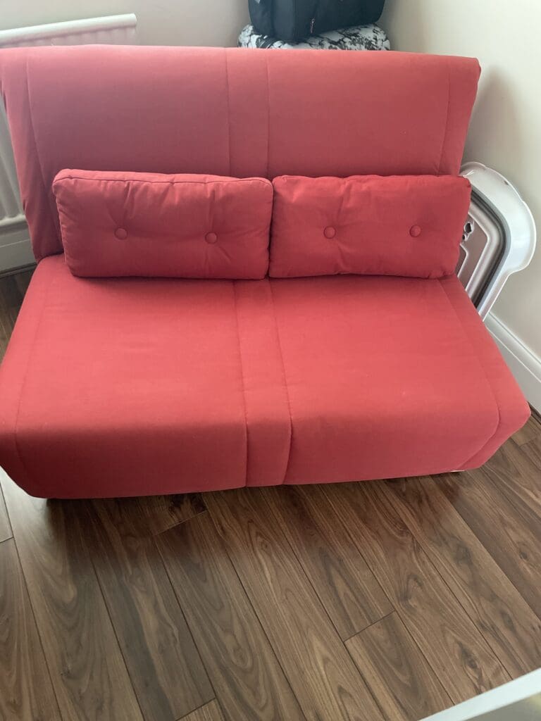 Red 2 seater bed sofa – Sofalistic | The Sofa Marketplace, buy and sell ...