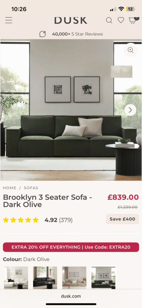 Dusk Brooklyn Modular 3 seater sofa – Sofalistic | The Sofa Marketplace, buy and sell preloved ...