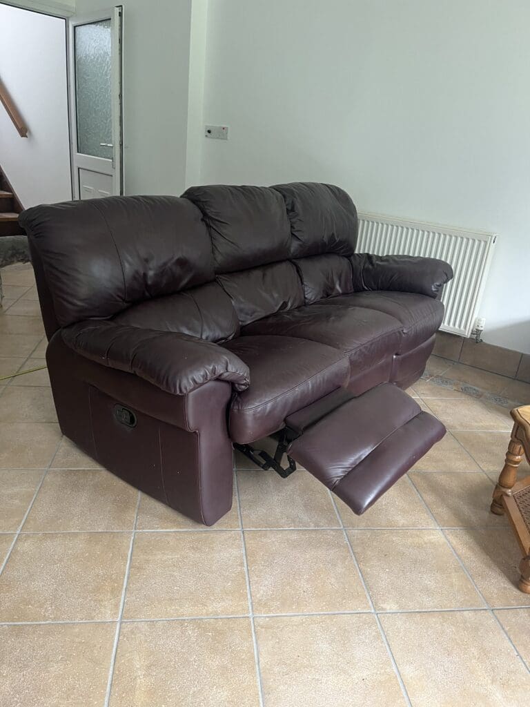 Brown Leather Reclining Sofa interchangeable sections – Sofalistic | The Sofa Marketplace, buy ...