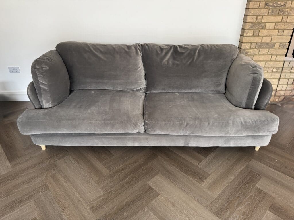 Loaf Slate Smithy 3 Seater & Love Seat In Clever Velvet – Sofalistic ...