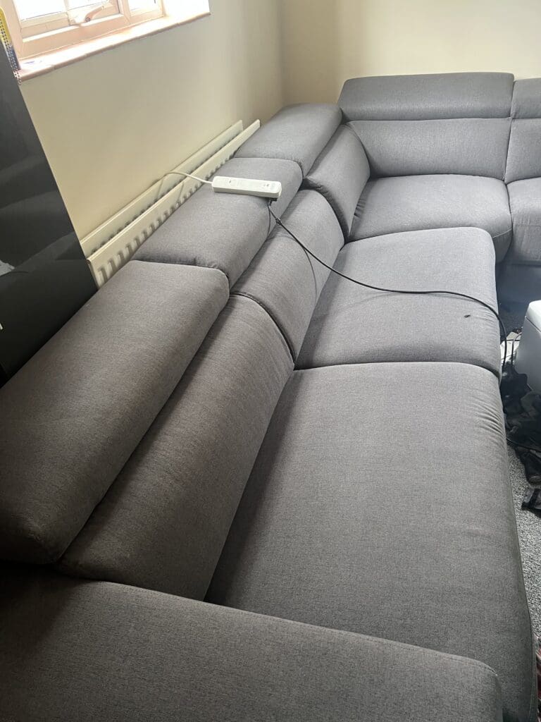 Dfs Grey sofa with built in double bed, recliner chair and charging ports – Sofalistic | The ...