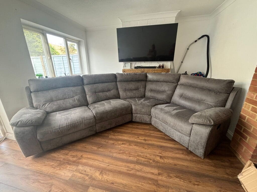 SCS Alexandra sofa set (double manual recliner corner sofa/ manual ...