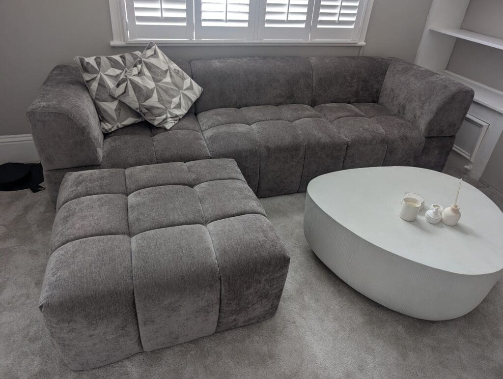 Grey Modular 3 Seater Sofa with Foot Stool – Sofalistic | The Sofa ...