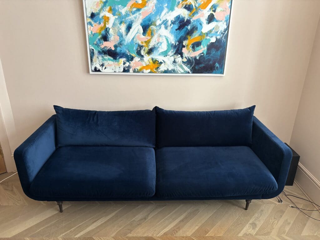 Swoon Freja 3-Seater Sofa – Easy Velvet Ink Blue – Sofalistic | The Sofa Marketplace, buy and ...