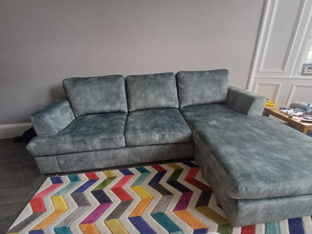 DFS Teal 4 Seater Velvet Sofa – Sofalistic | The Sofa Marketplace, buy ...