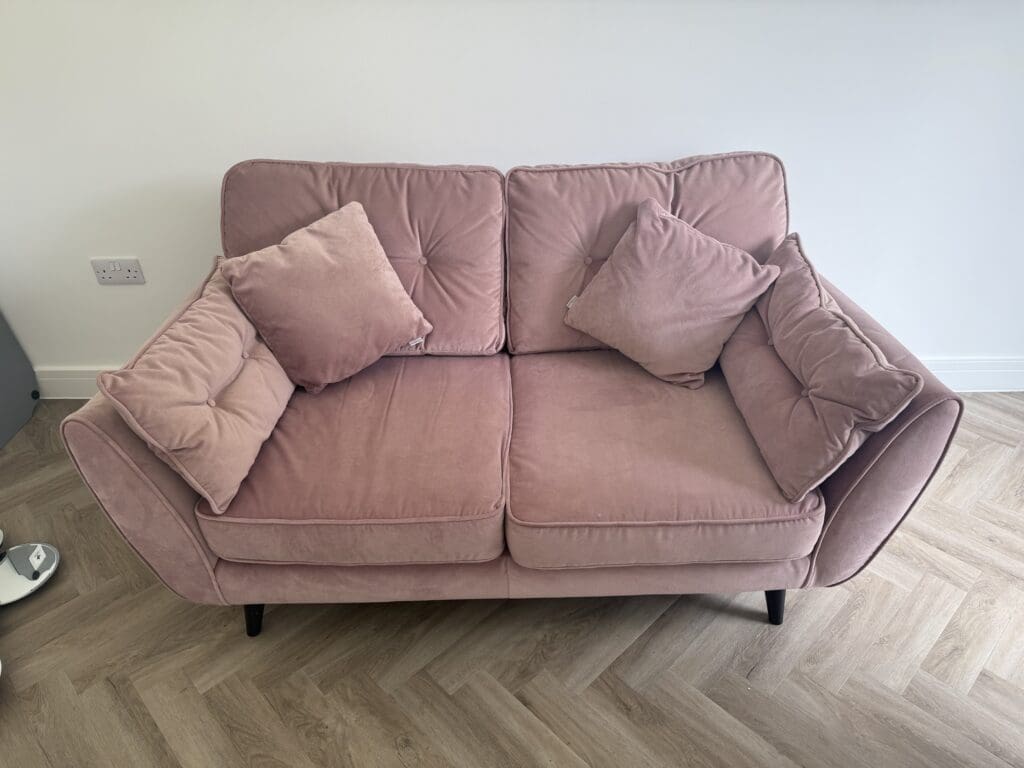 DFS French connection pink 2 seater sofa – Sofalistic | The Sofa Marketplace, buy and sell ...
