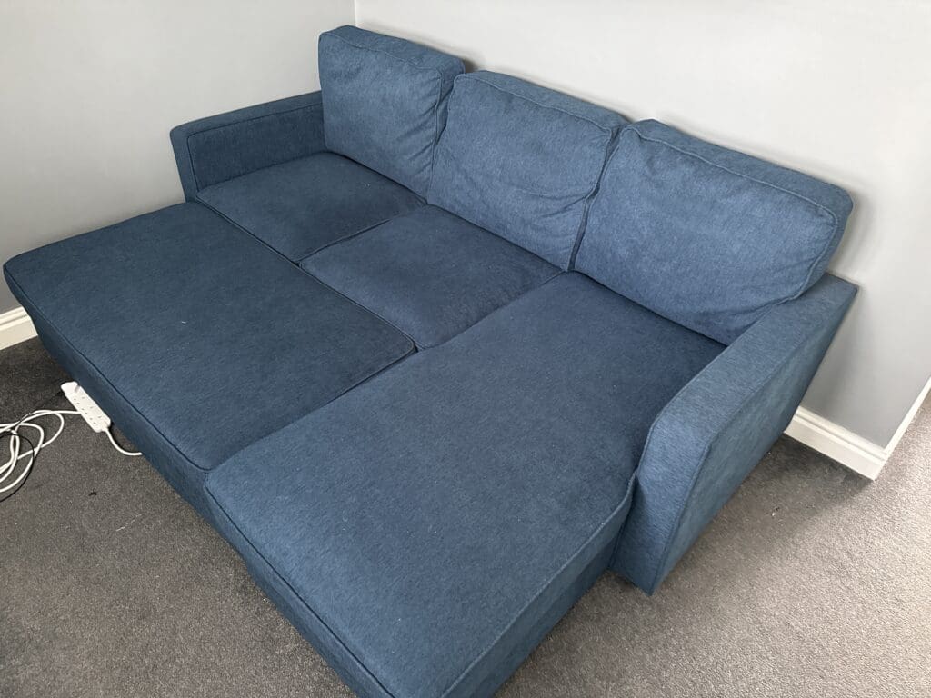 Dunelm Kayden Woven Reversible Trundle Corner Double Sofa Bed – Sofalistic | The Sofa ...