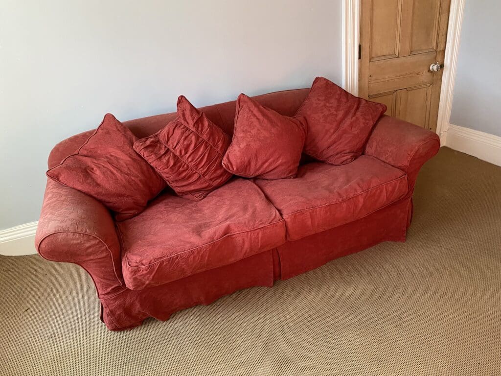 Tetrad Alicia sofa bed (dark red) with machine washable covers ...