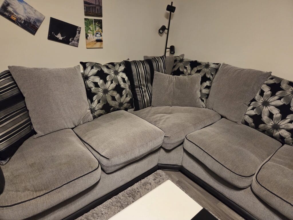 SCS grey Lshaped 5seater sofa – Sofalistic | The Sofa Marketplace, buy ...