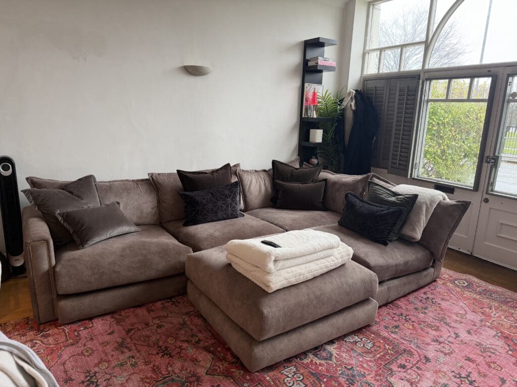 DFS Devine Chocolate Left Facing 4 Piece Corner Sofa – Sofalistic | The ...