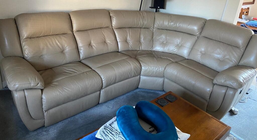 La Z Boy Leather electric recliner corner sofa with storage from SCS ...